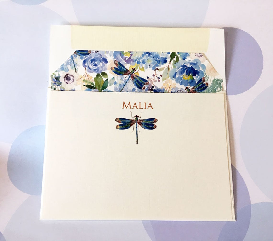 Personalized Stationery Set Custom Note Cards Folded Note - Etsy