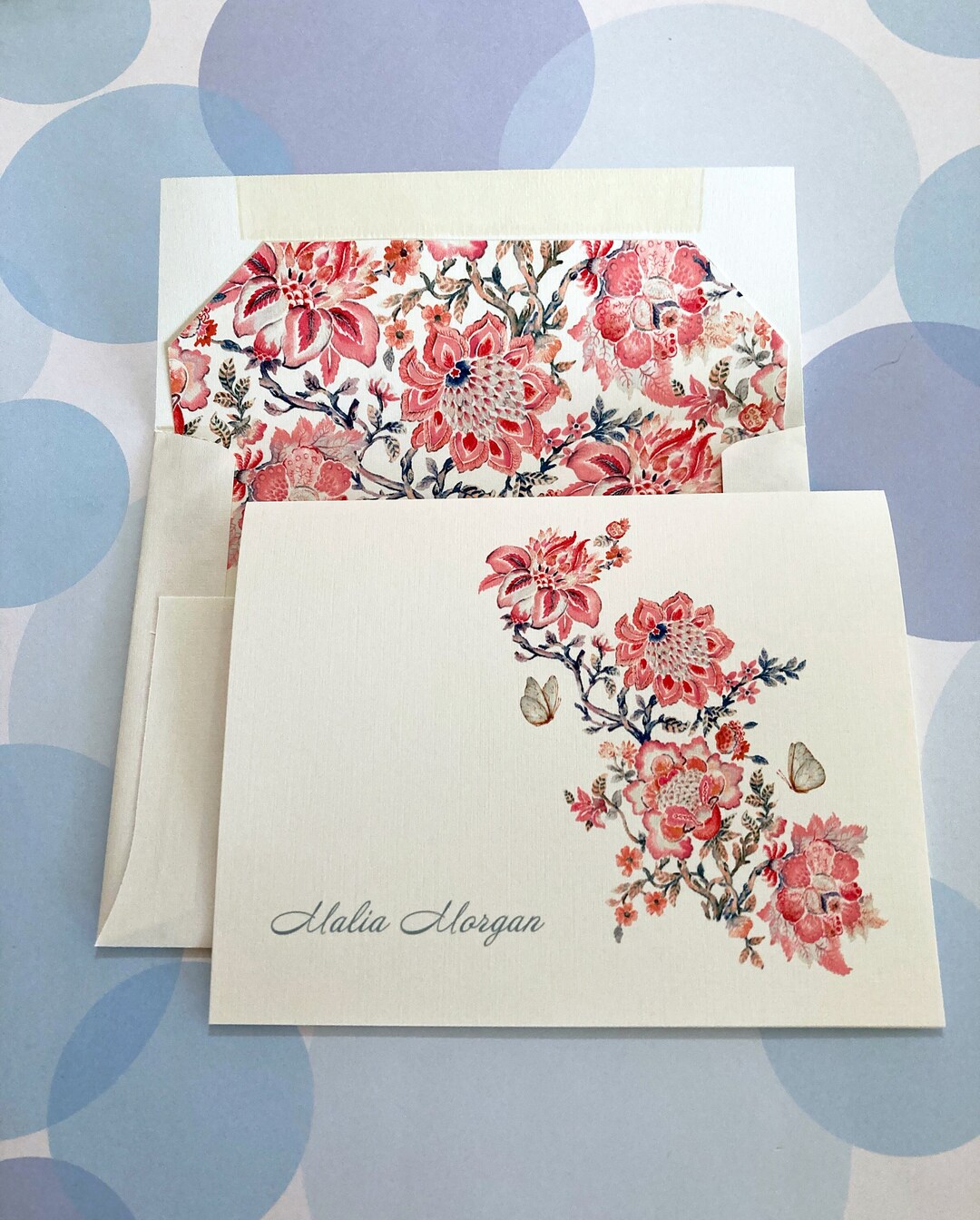 Personalized Stationery Set, Custom Note Cards, Folded Note Cards, Set ...