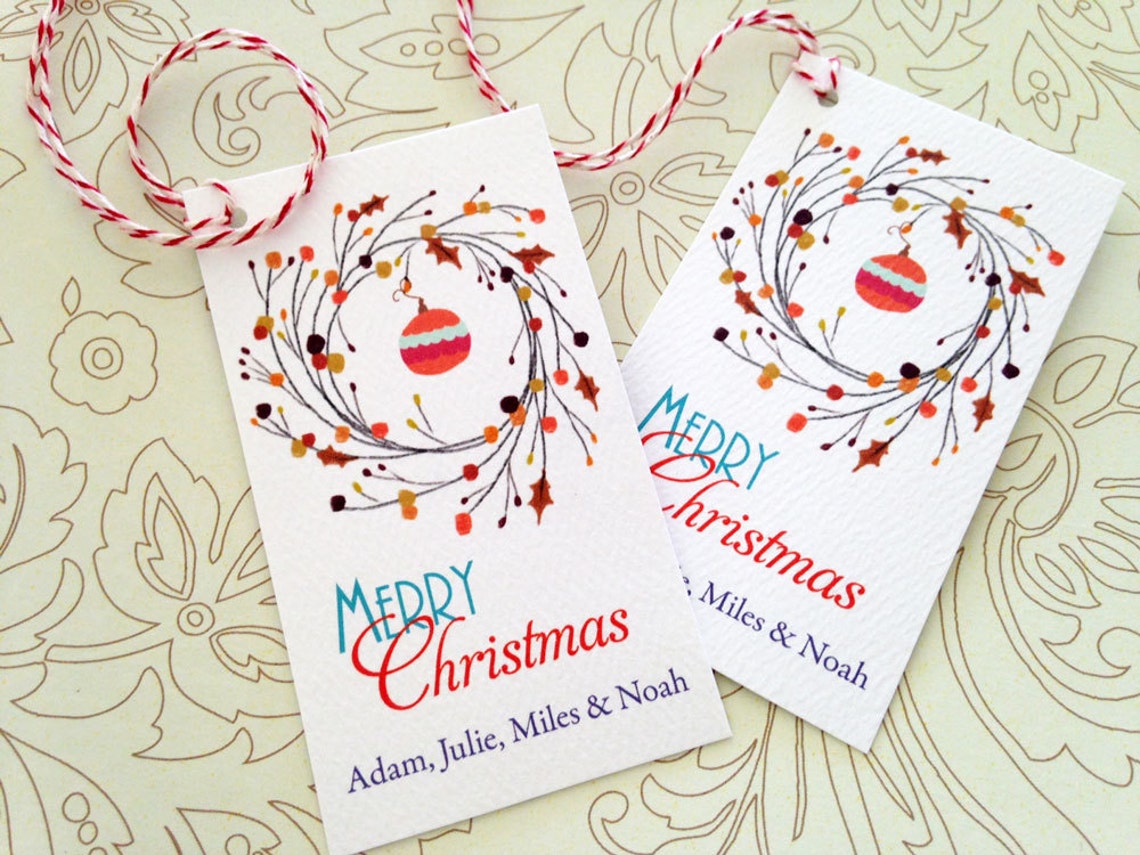 Personalized Christmas Gift Tags Holiday Tags Set of 20 - Etsy