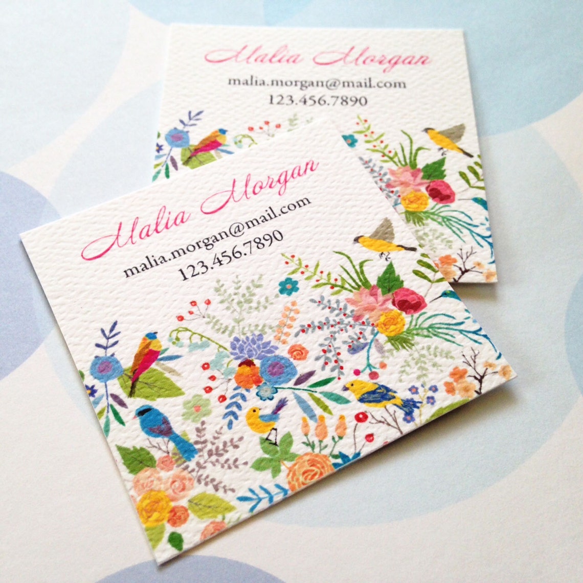Bird Business Cards Custom Business Cards Set of 48 - Etsy