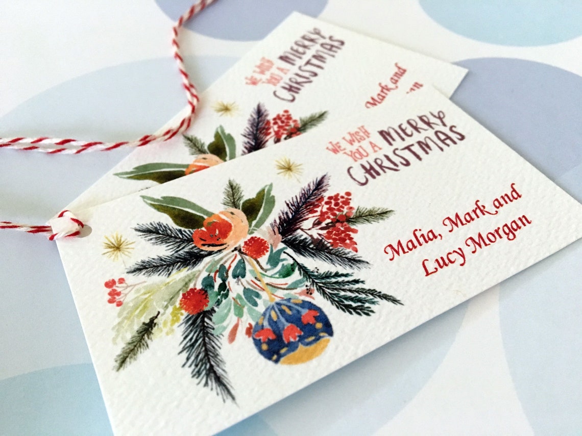 Personalized Christmas Gift Tags Holiday Tags Christmas - Etsy