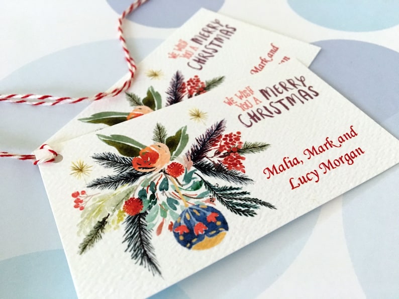 Personalized Christmas Gift Tags Holiday Tags Christmas - Etsy