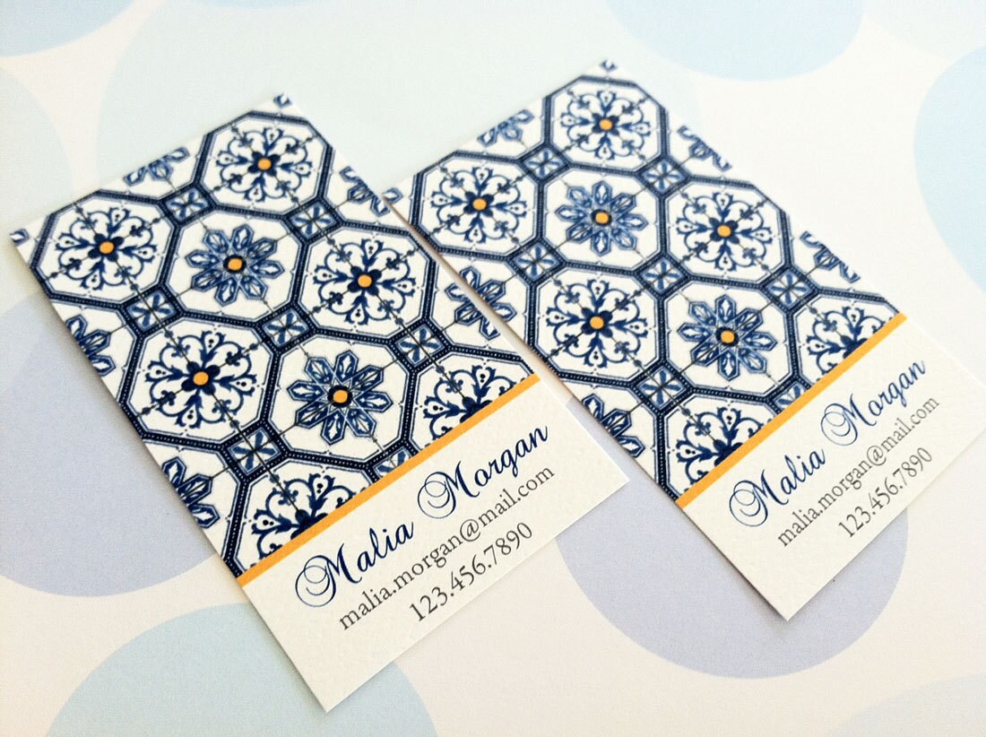 Personalized Business Card Calling Card Mosaic Tile - Set of 50 - Etsy