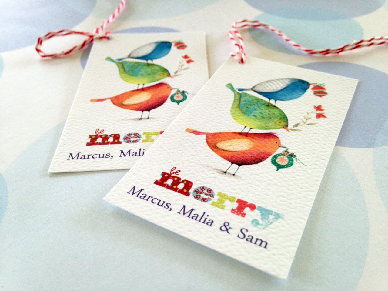 Personalized Christmas Gift Tags, Holiday Tags, Christmas Tags, Set of ...