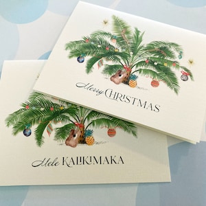 Tropical Christmas Card, Holiday Cards, Christmas Card, Hawaii, Mele ...