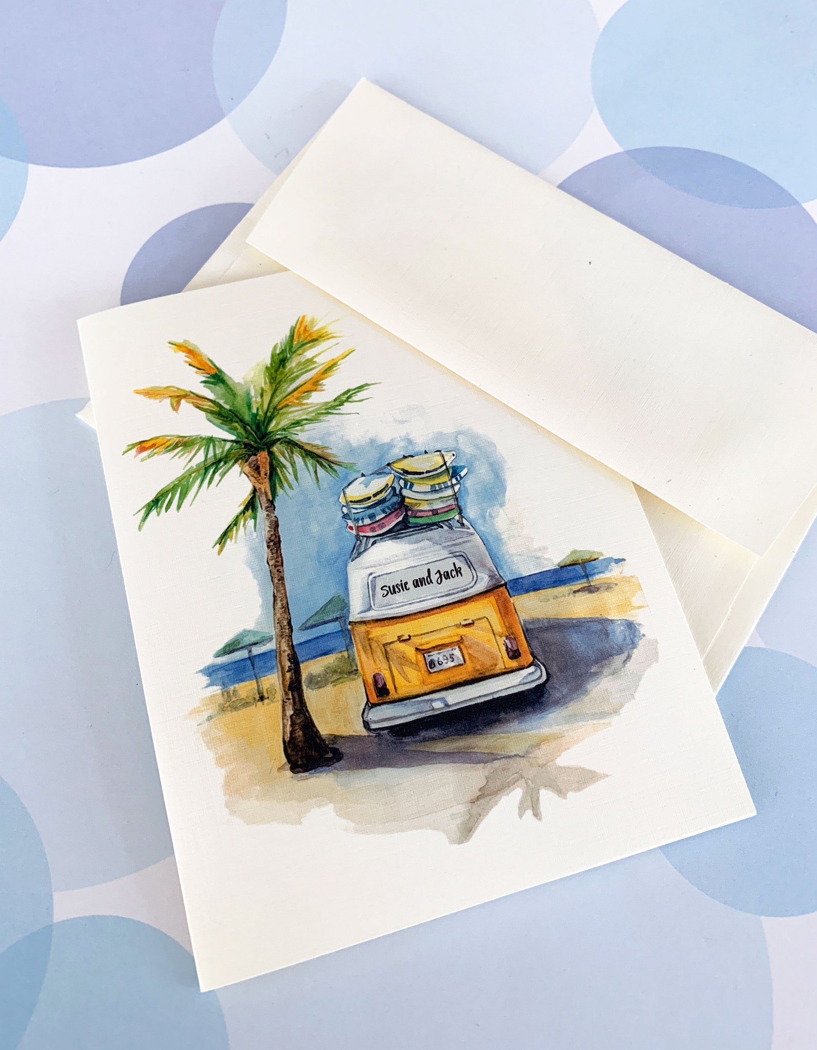 Personalized Greeting Card Surf Card Travel Card Road Trip | Etsy