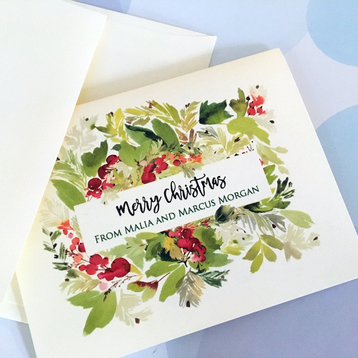 Personalized Christmas Card Custom Holiday Card | Etsy