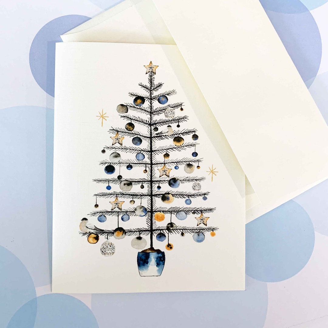 Christmas Card, Holiday Cards, Rustic Christmas Card, Christmas Tree - Etsy