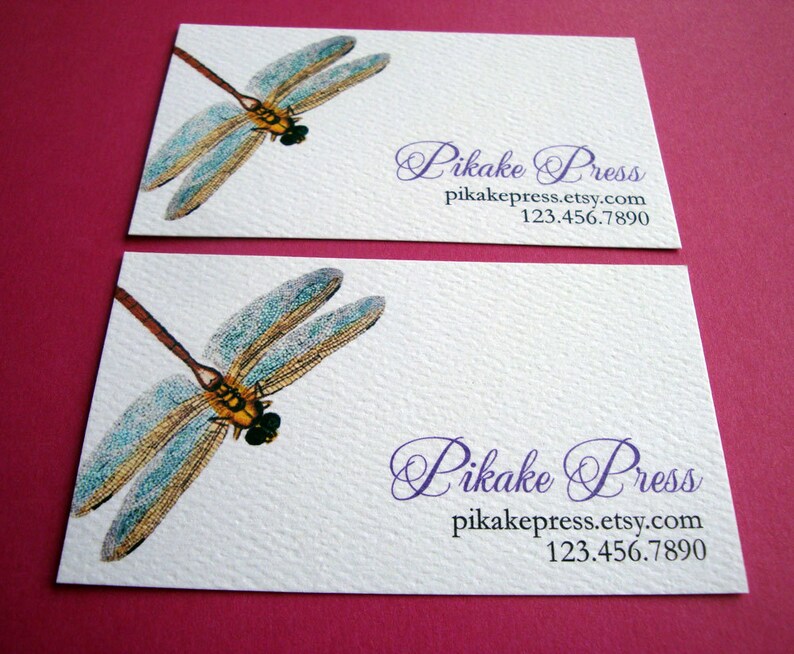 Business Cards Calling Cards Dragonfly Set of 50 - Etsy