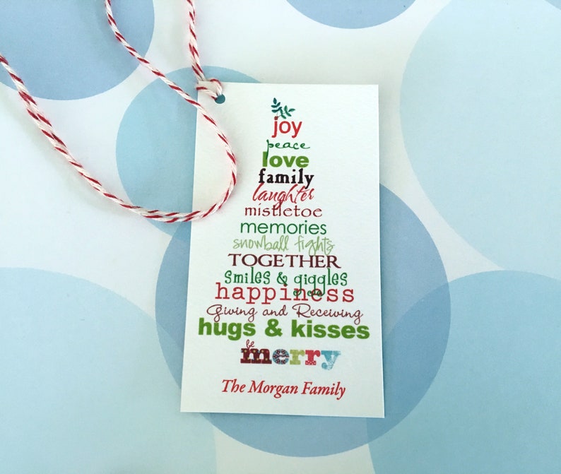 Personalized Christmas Gift Tags Holiday Tags Set of 20 - Etsy