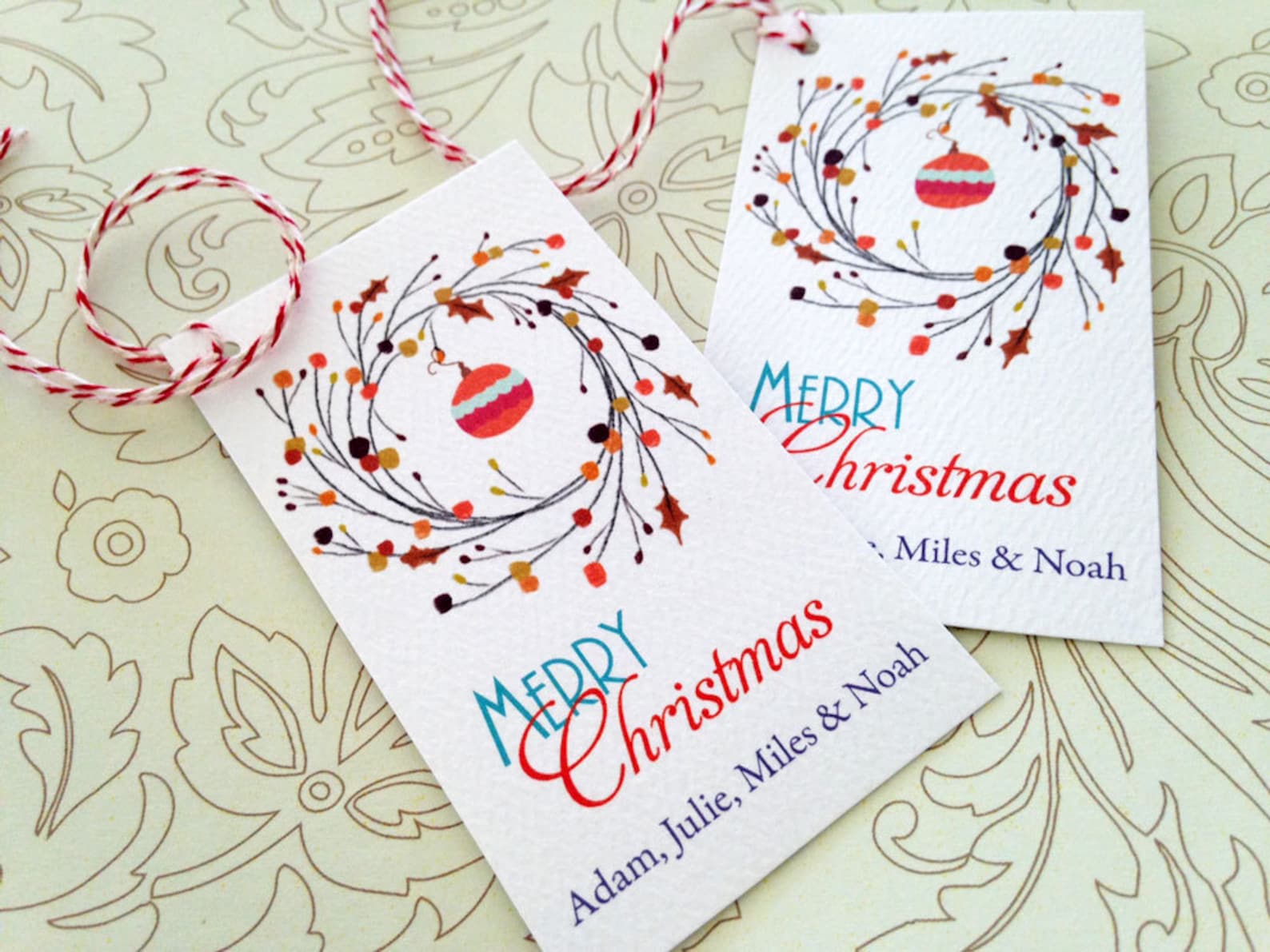 Personalized Christmas Gift Tags Holiday Tags Set of 20 - Etsy