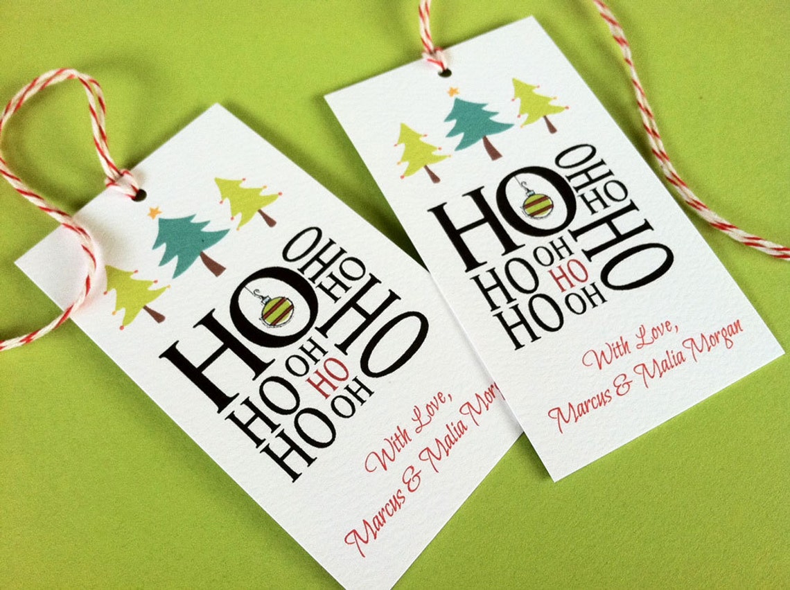 Custom Gift Tags, Custom Christmas Tags, Holiday Tags, Personalized ...
