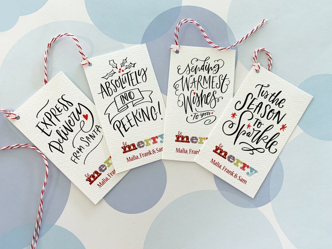 Christmas Gift Tags Personalized, Holiday Tags, Gift Tags, Set of 20 - Etsy