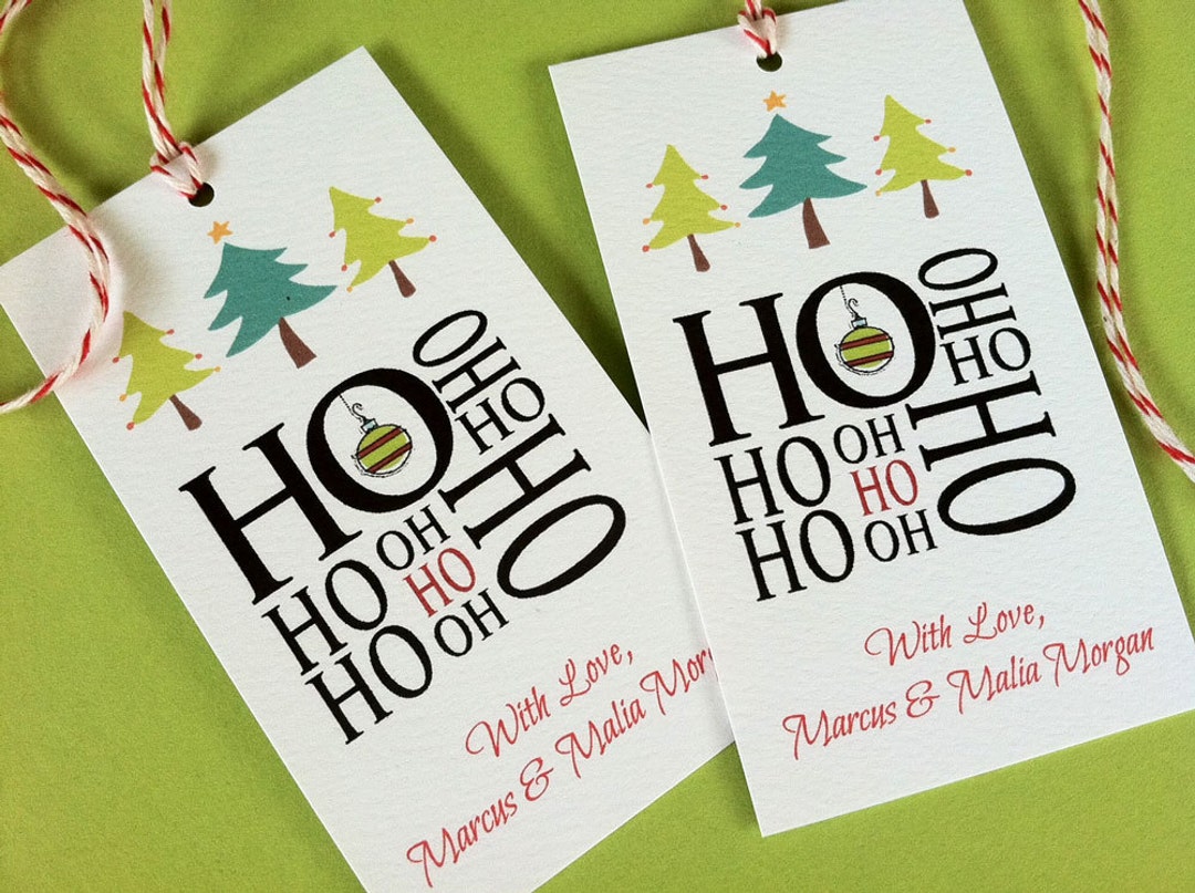 Custom Gift Tags, Custom Christmas Tags, Holiday Tags, Personalized ...