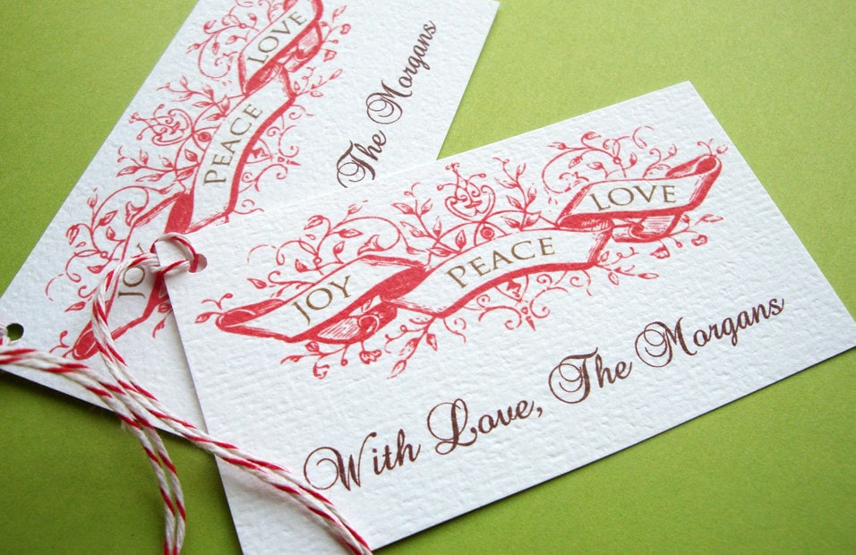 Personalized Gift Tags Custom Holiday Tags Personalized Gift - Etsy