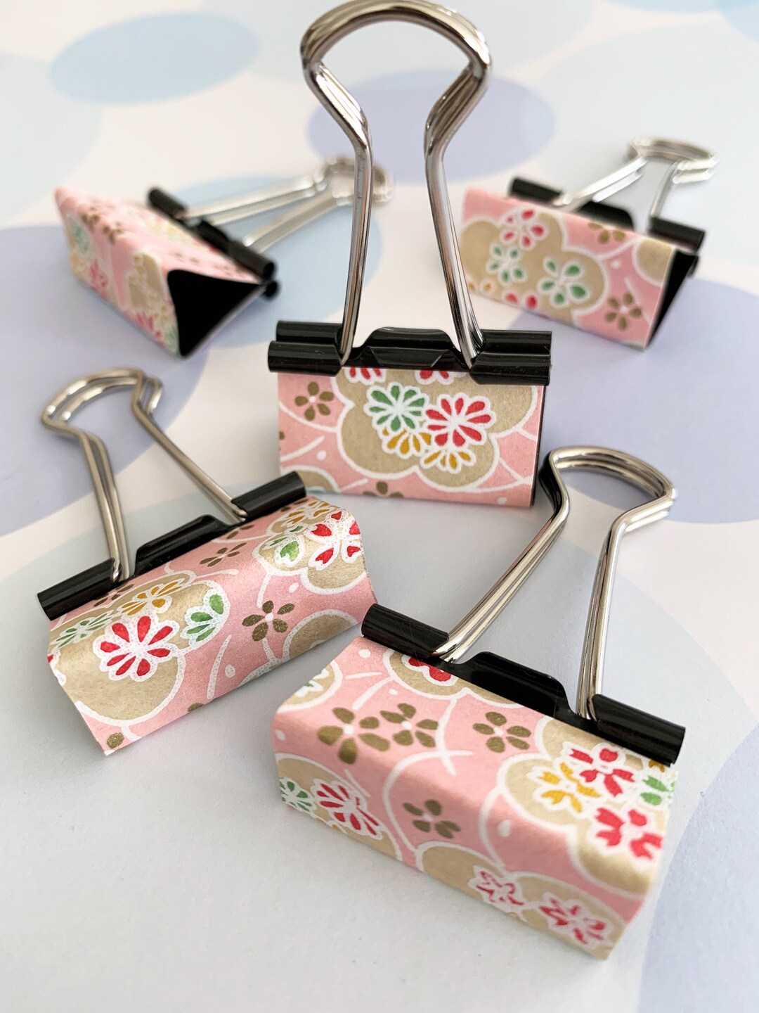 Binder Clips, Bulldog Clip, Washi Paper, Set of 5 - Etsy