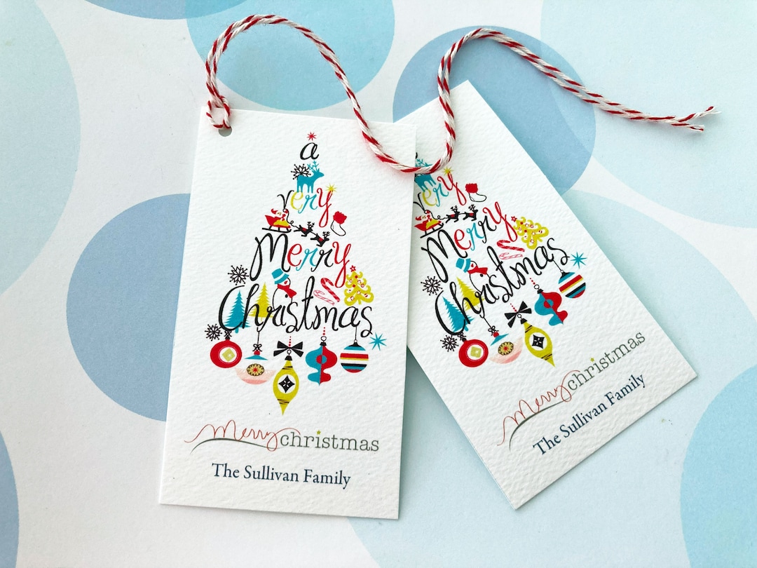 Christmas Gift Tags Personalized, Holiday Tags, Gift Tags, Set of 20 - Etsy