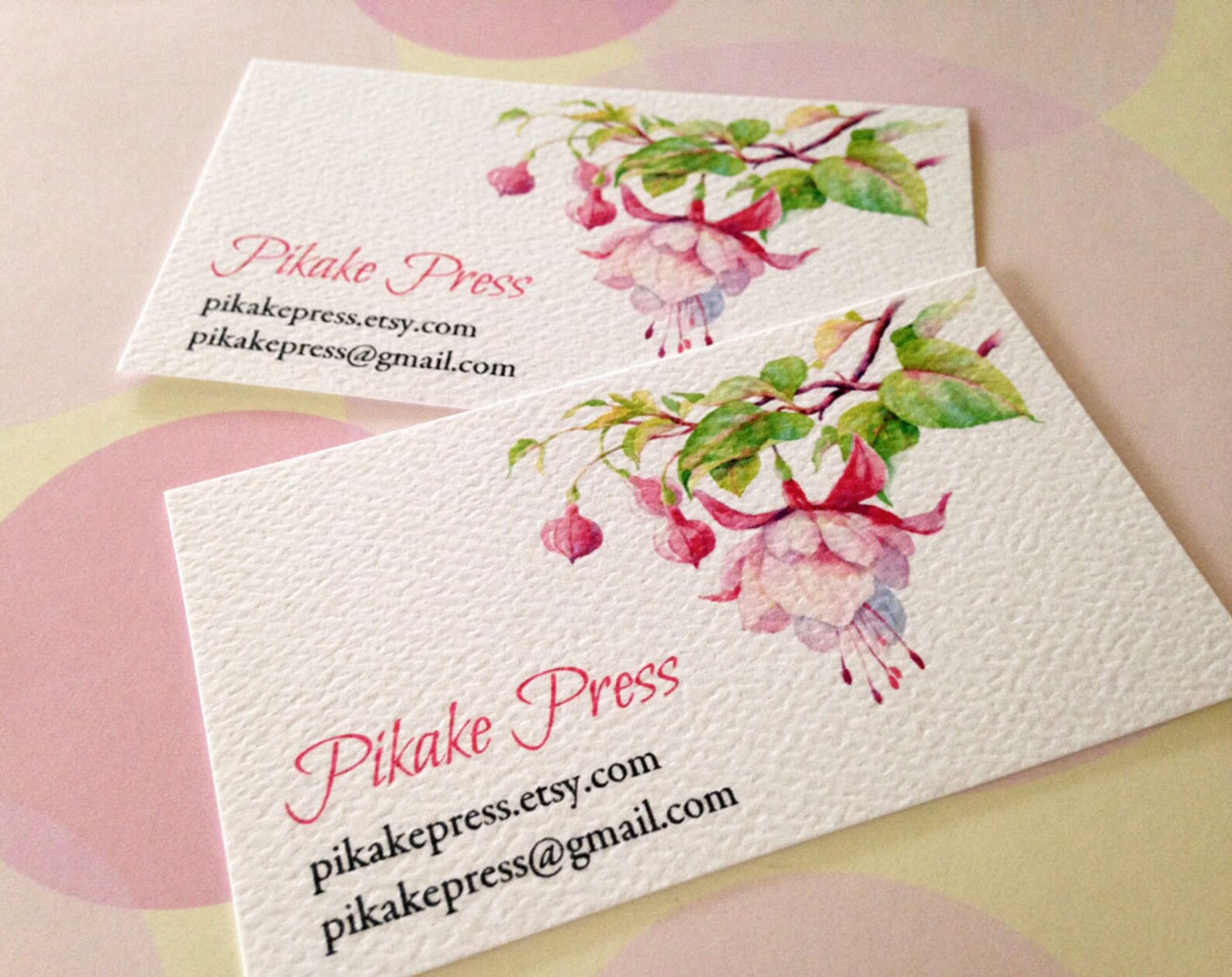 Business Cards Custom Business Cards Fuchsia Card Set of 50 - Etsy