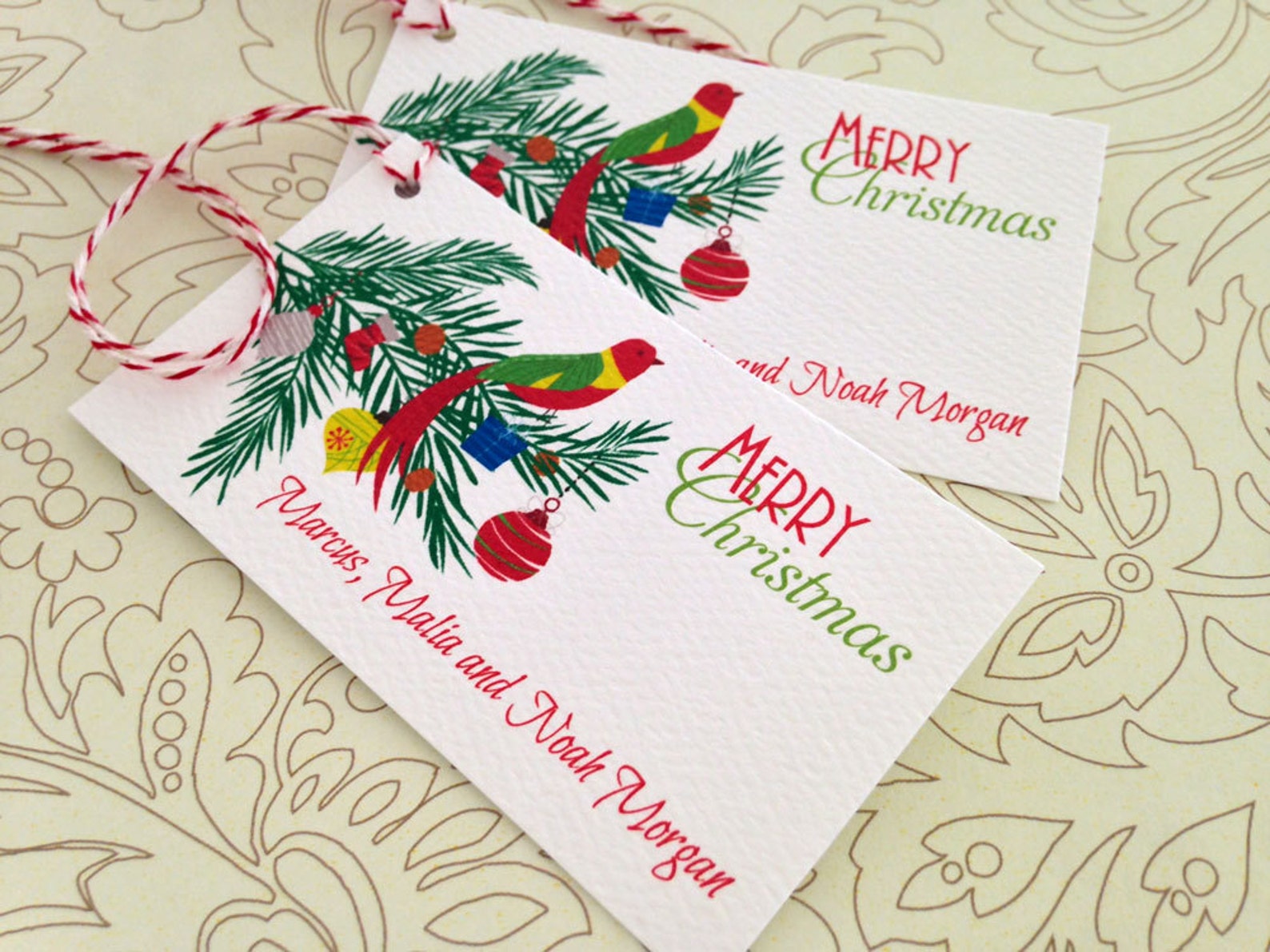 Personalized Christmas Gift Tags Holiday Tags Christmas | Etsy