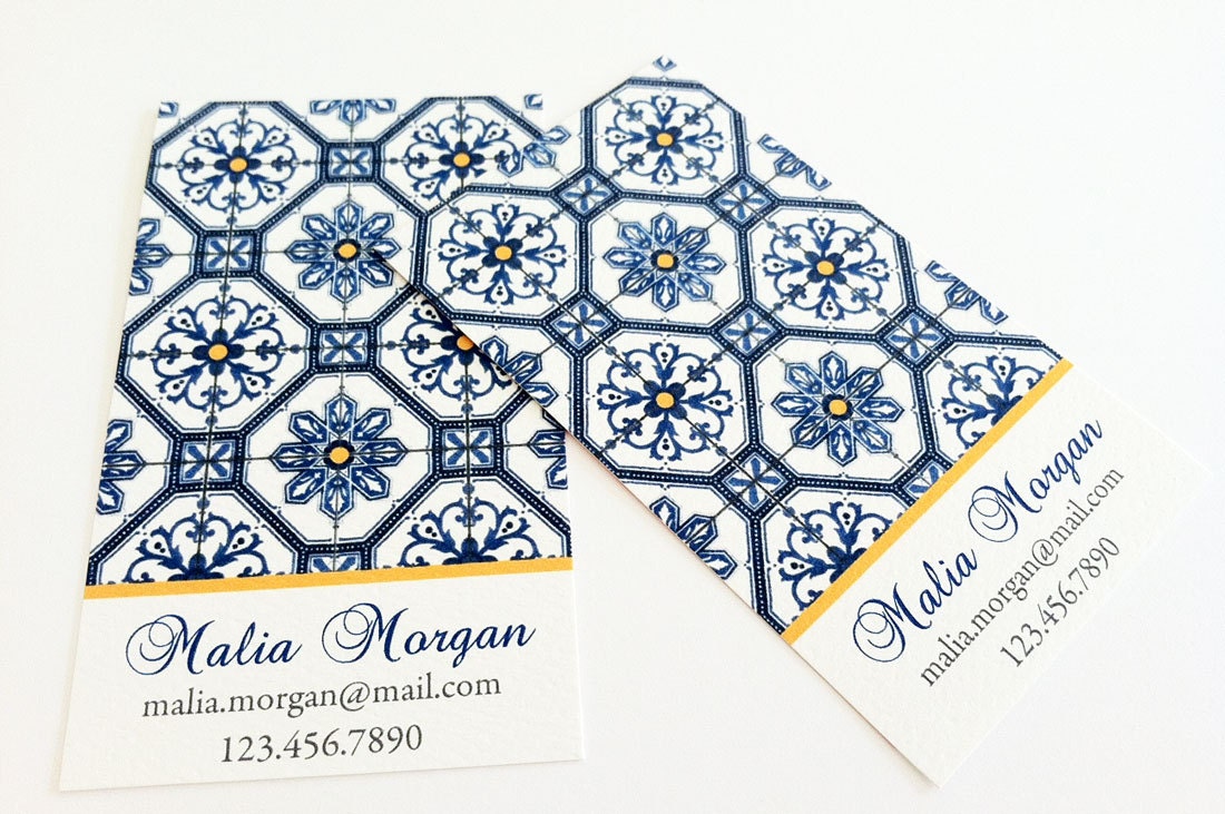 Personalized Business Card Calling Card Mosaic Tile - Set of 50 - Etsy