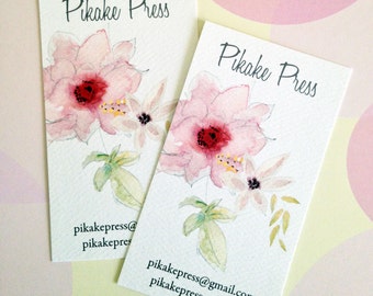Personalized Floral Business Cards Calling Cards Set of 50 | Etsy