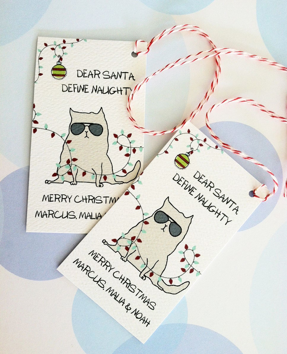 Personalized Christmas Tags, Gift Tags, Holiday Tags, Funny Gift Tags ...