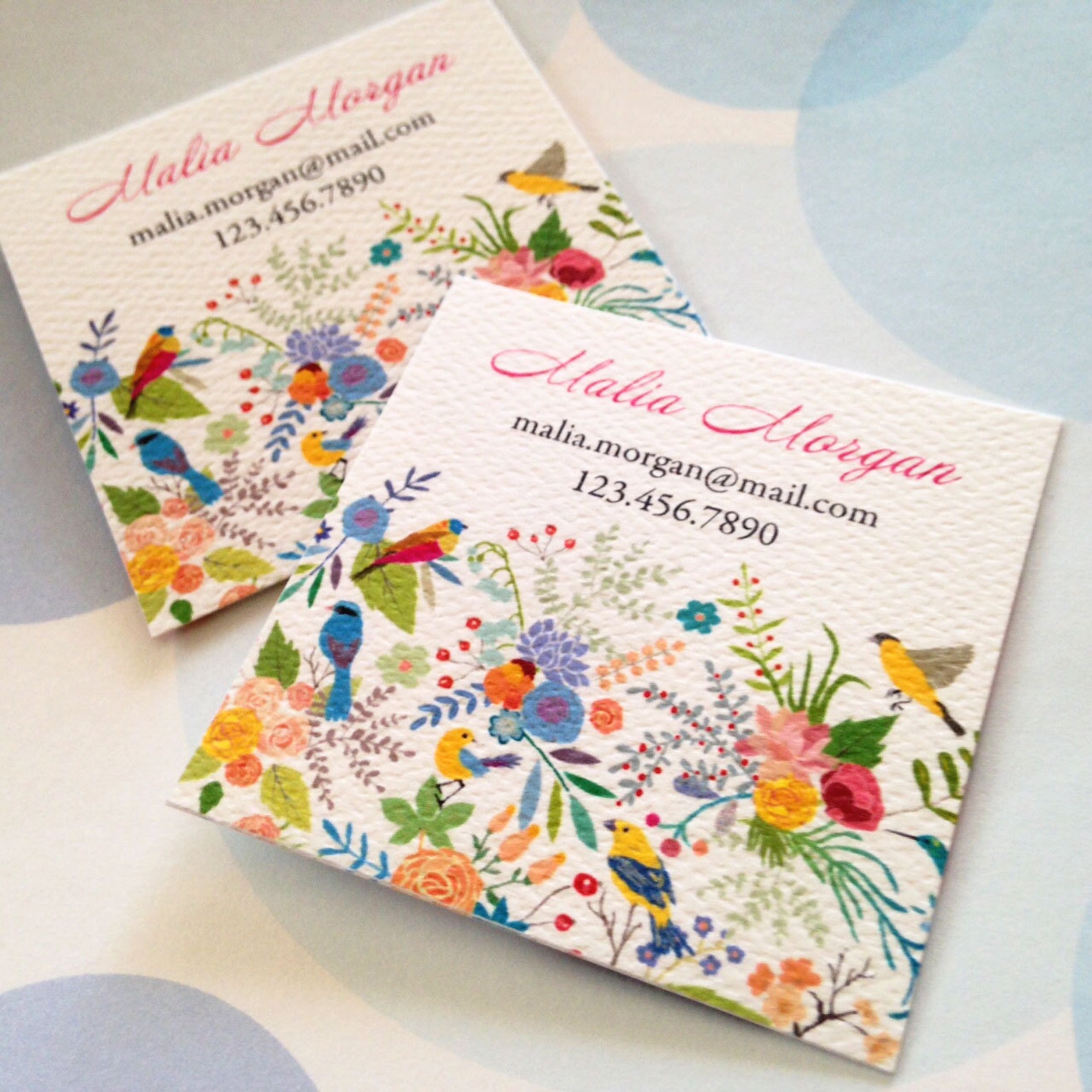 Bird Business Cards Custom Business Cards Set of 48 - Etsy