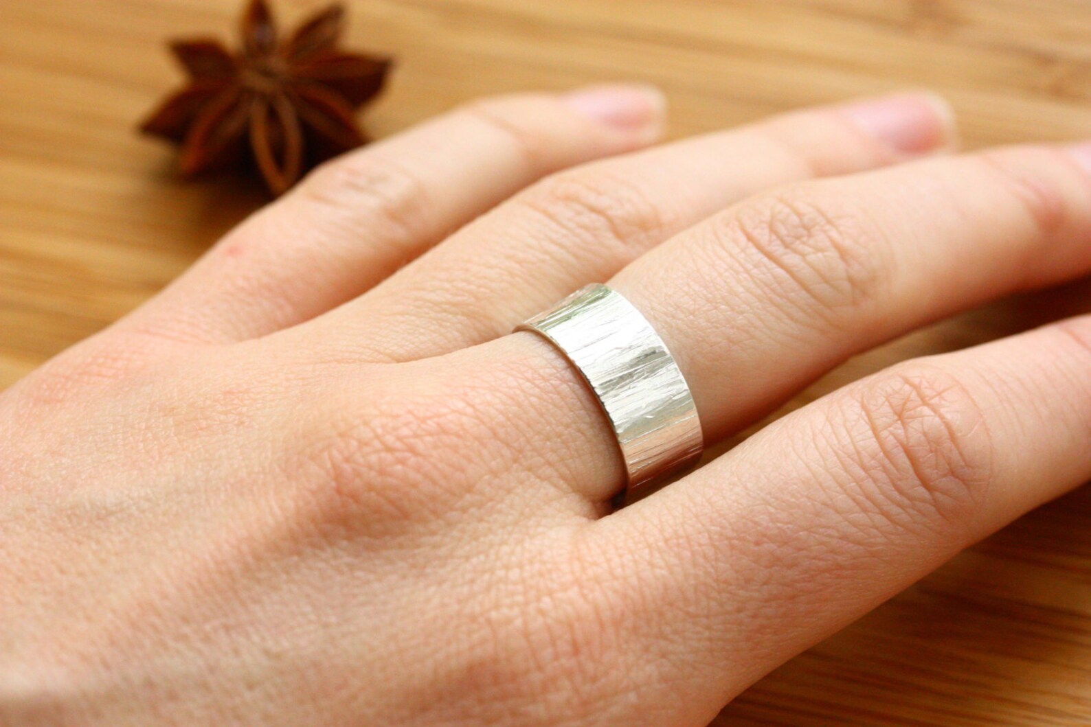 Waterfall Ring | Sterling Silver Wide Band Stacker Ring | MADE TO ORDER ...
