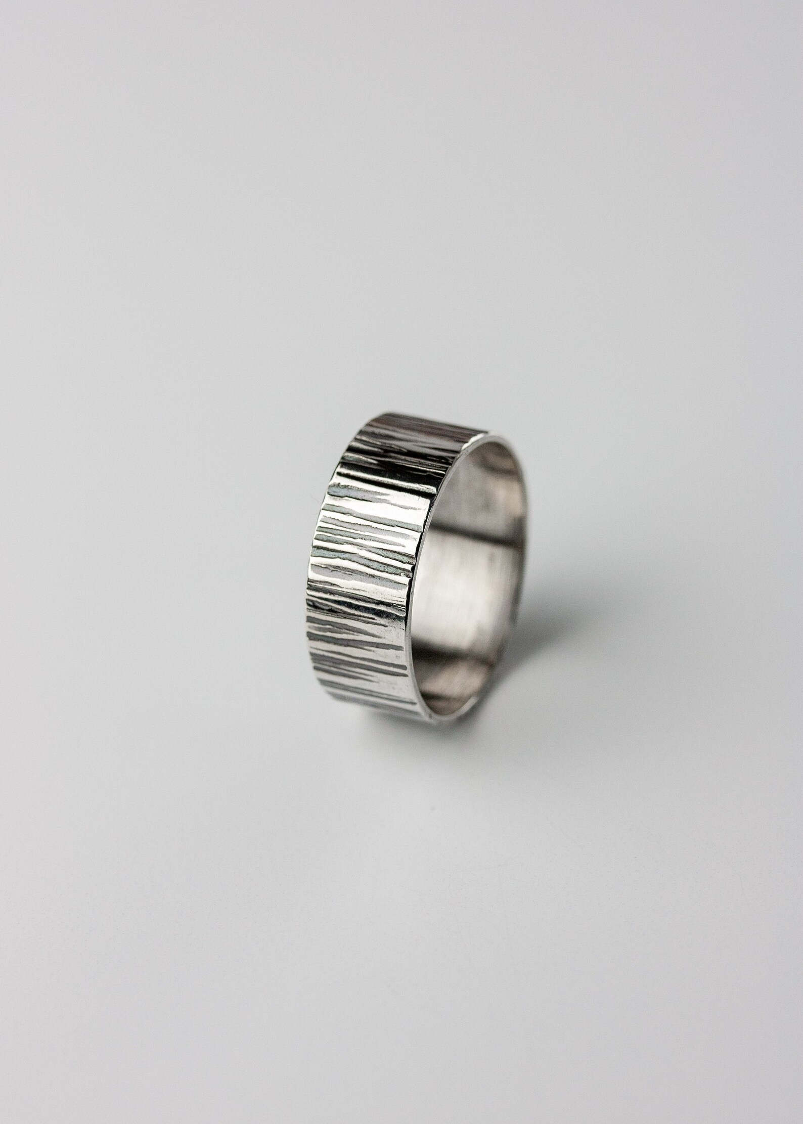 Waterfall Ring | Sterling Silver Wide Band Stacker Ring | MADE TO ORDER ...