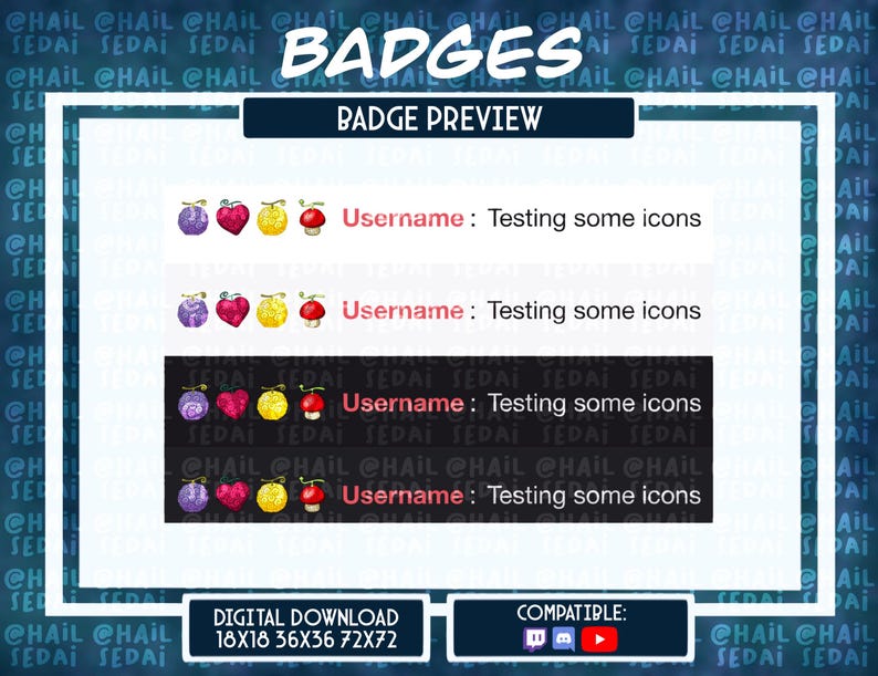 Anime Pirate Captain Streamer Emotes/badges Pack - Set of 18 Twitch ...