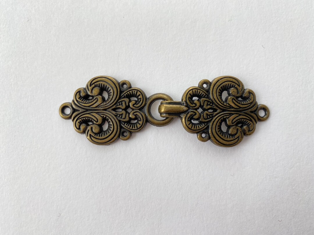 Gold Tone Sweater Clasps: Norwegian Style Hook and Eye Closures - Etsy