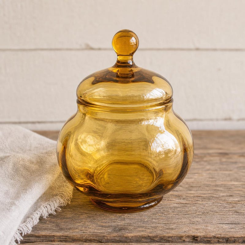 Vintage Empoli Candy Jar - Etsy