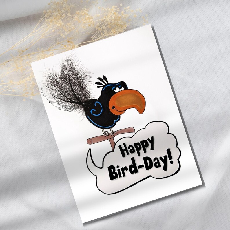 The Office Birthday Card Digital Template - Happy Bird-day Jpg Digital ...