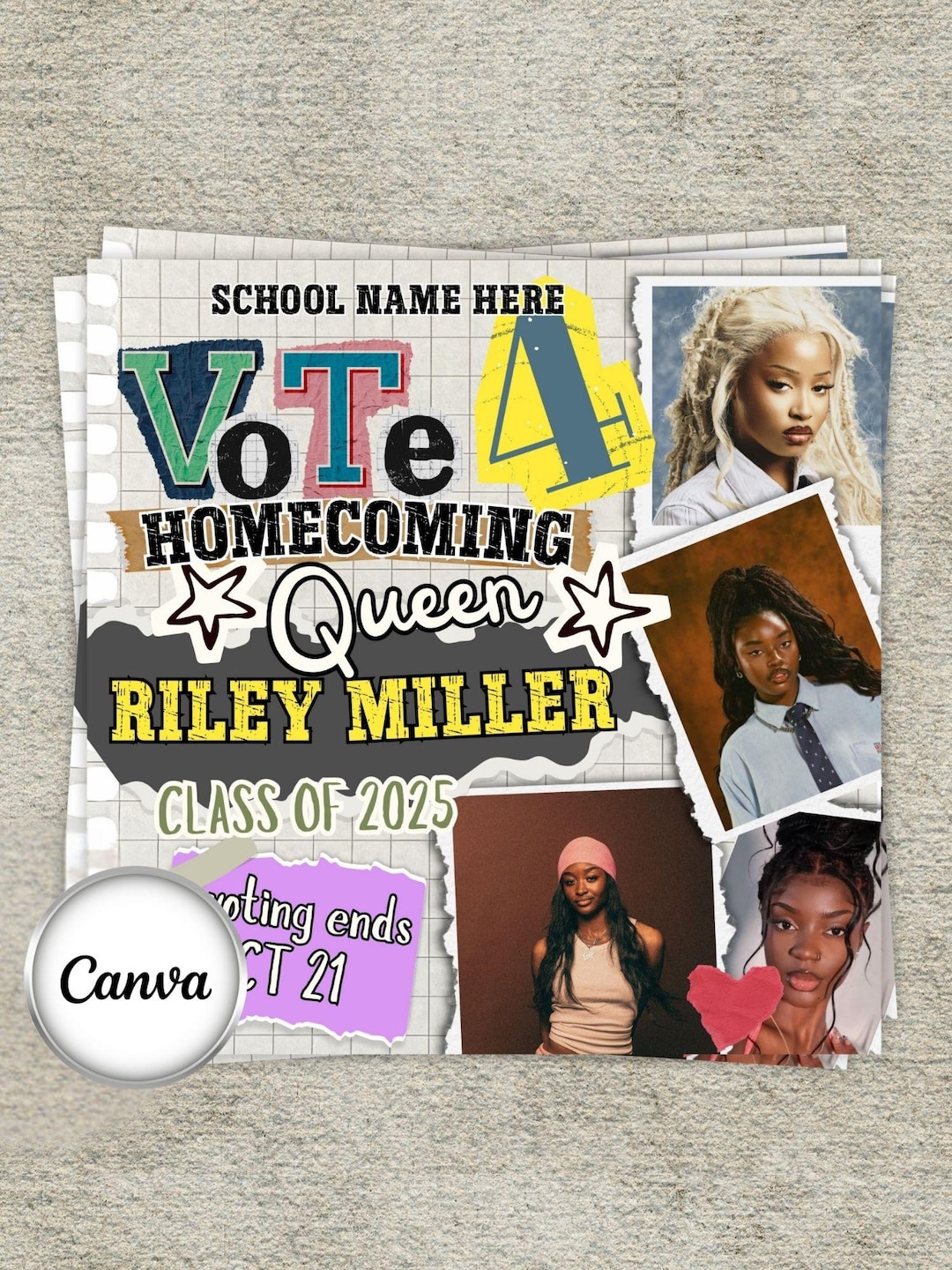 Homecoming Queen Flyer | HOCO Flyer | Homecoming Campaign Flyer | Vote ...