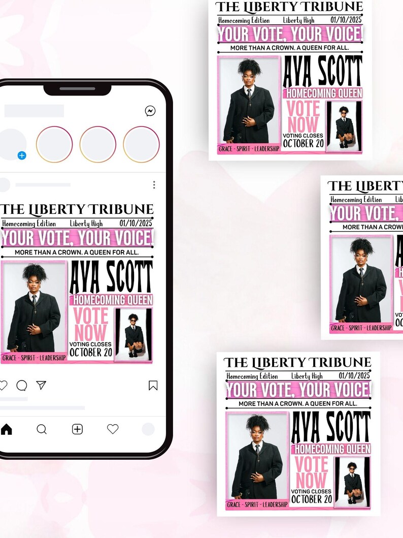 Homecoming Queen Flyer | HOCO Flyer | Homecoming Campaign Flyer | Vote ...