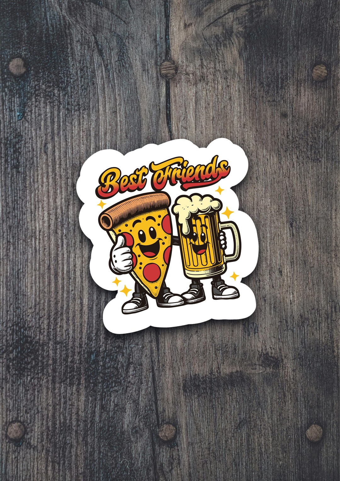 Pizza and Beer Best Friends Sticker - Funny Food Vinyl Decal, Water ...