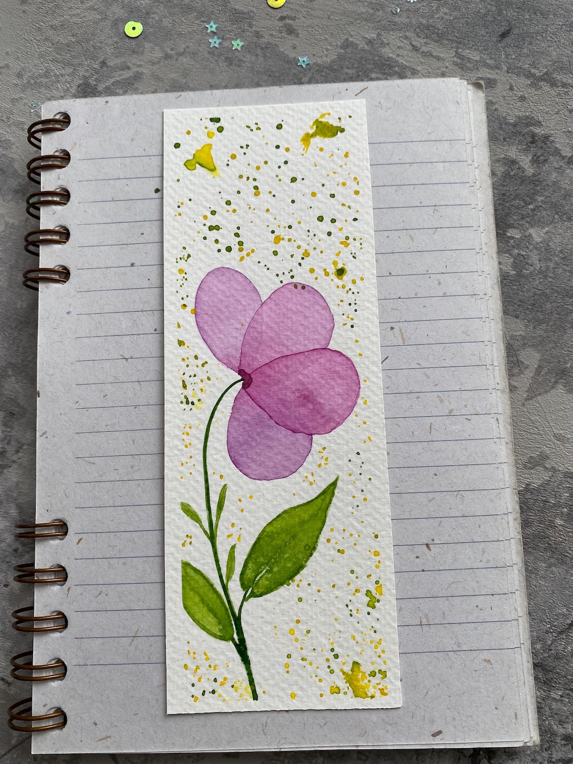 2-set Handpainted Watercolor Flowers Themed Bookmarks - Etsy