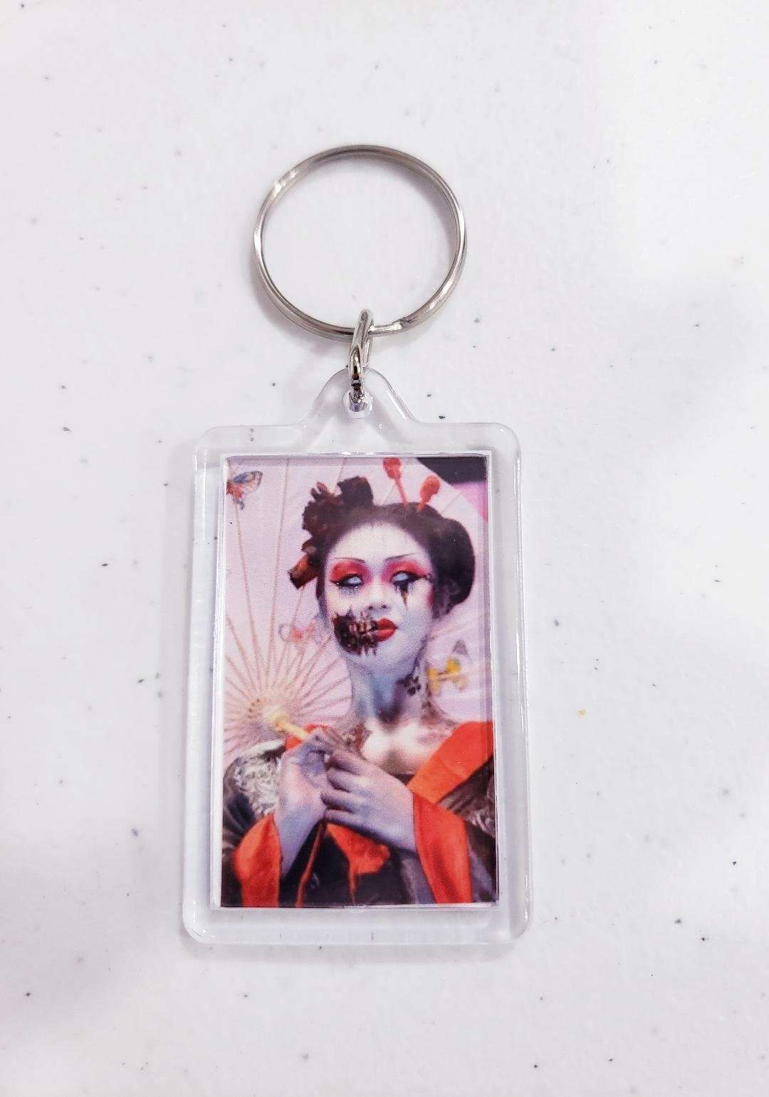 Zombie Geisha Keychain - Etsy