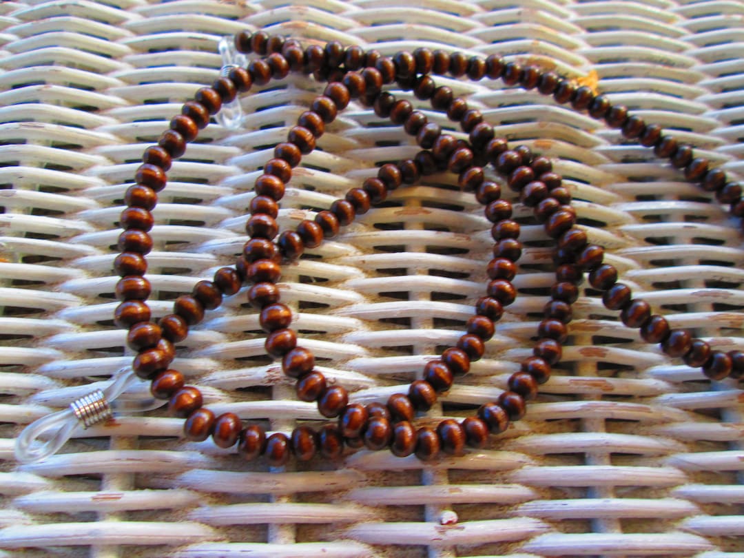 Handmade Wood Beaded Eyeglass Chain, 1041 - Etsy