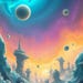 Celestial Cosmic Art Print – Mystical Galaxy Wall Art, Digital Space ...
