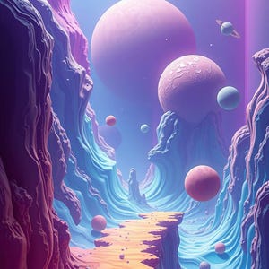 Celestial Cosmic Art Print – Mystical Galaxy Wall Art, Digital Space ...