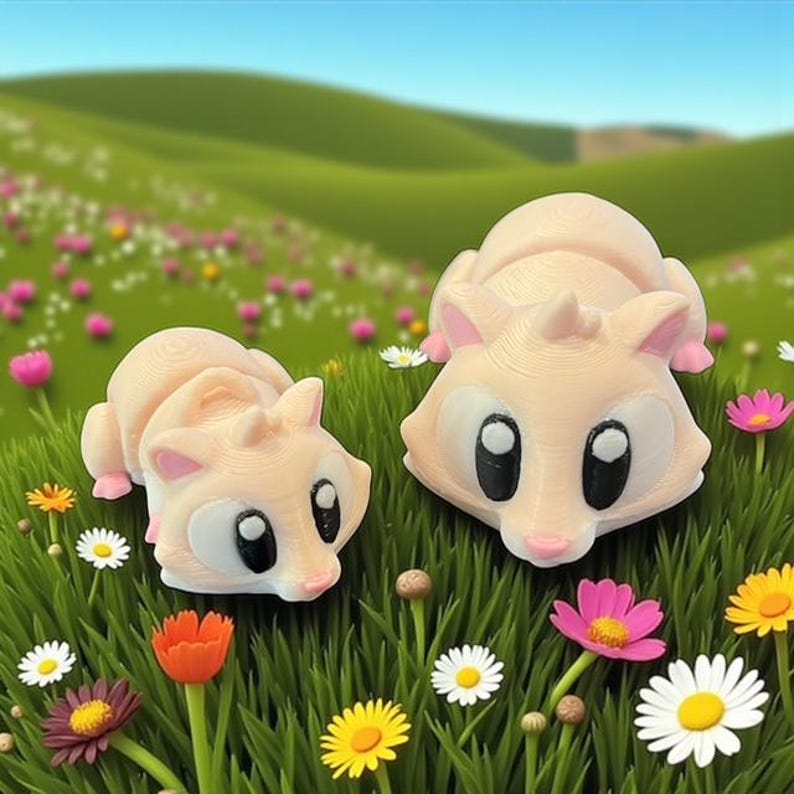 Articulated Mini Hamster Pair: Mother and Baby - - Etsy