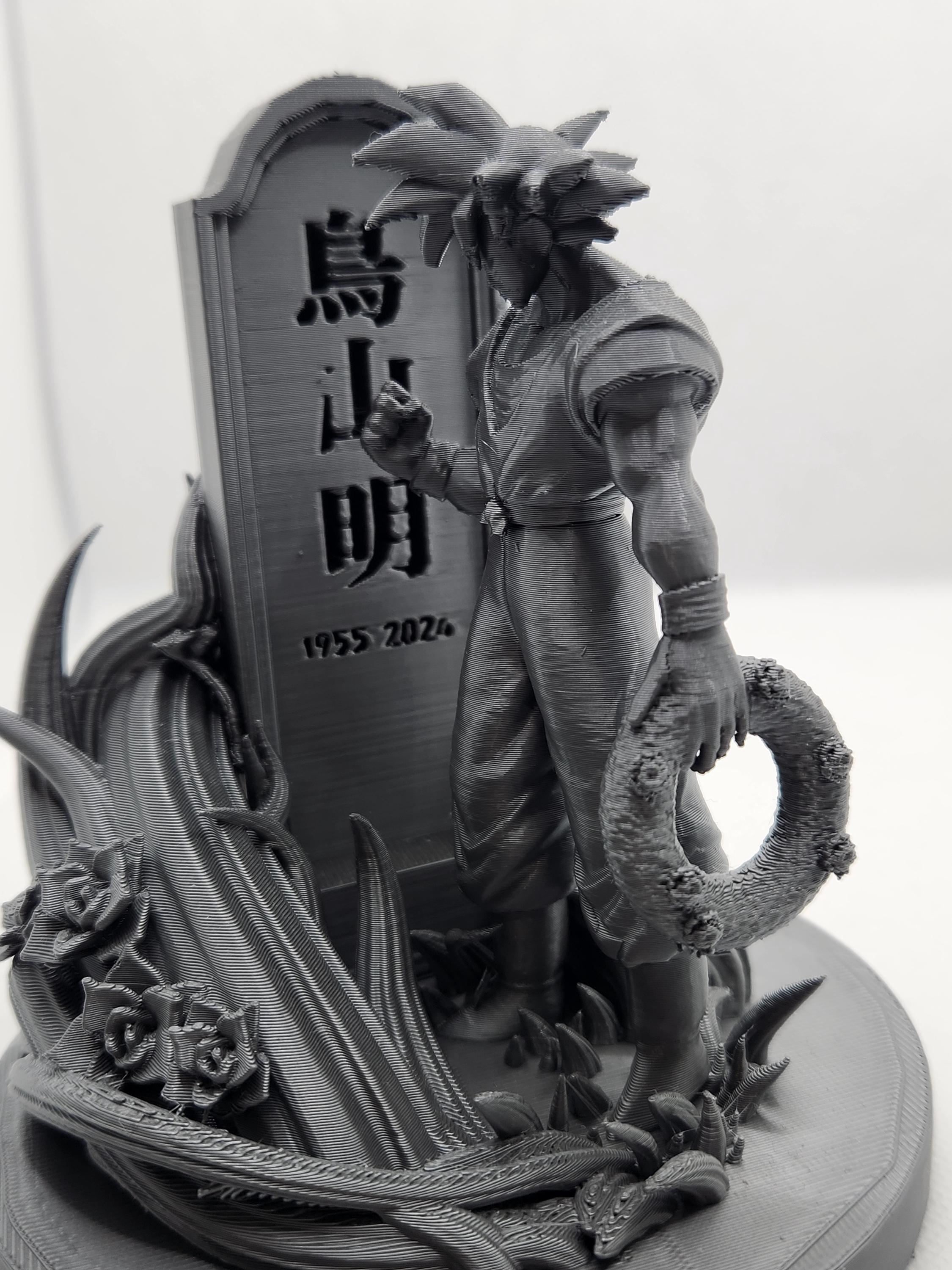 Goku Statue Tribute to Akira Toriyama | 3D Decorative Figure | Dragon ...