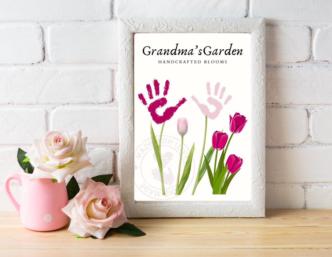Mother's Day Handprint Craft, Flower Handprint Card, Mother's Day ...