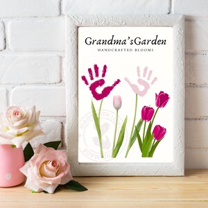 Mother's Day Handprint Craft, Flower Handprint Card, Mother's Day ...
