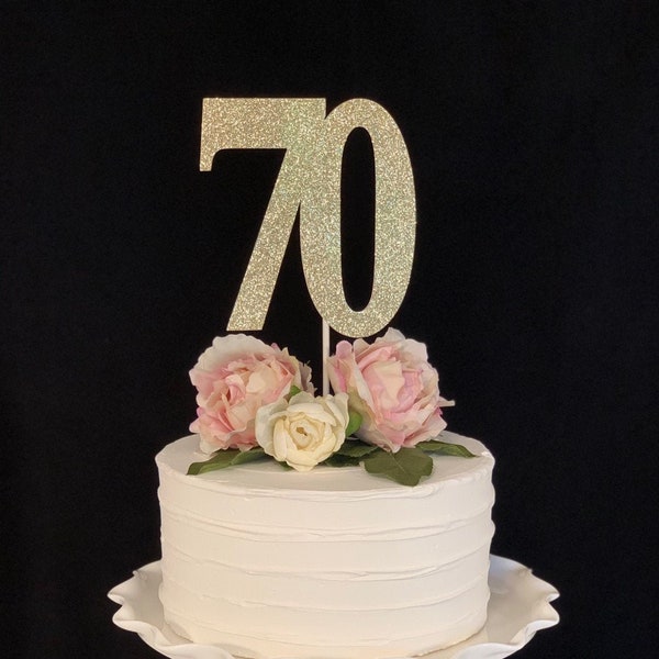 70th Birthday Cake Topper - Etsy