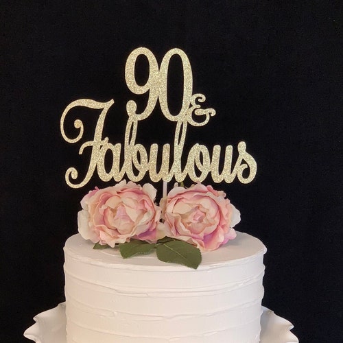 Personalised Custom 90th Birthday Cake Topper Party - Etsy