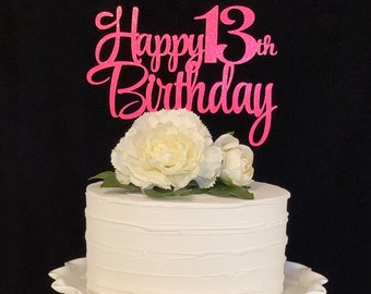 13th Birthday Topper | Etsy