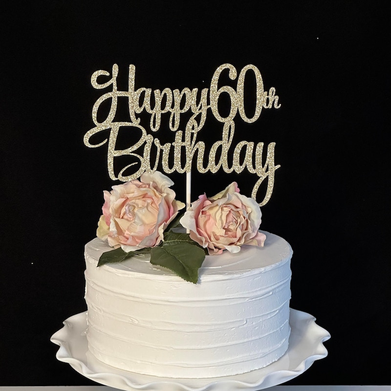 60th Mans Cake Topper - Etsy