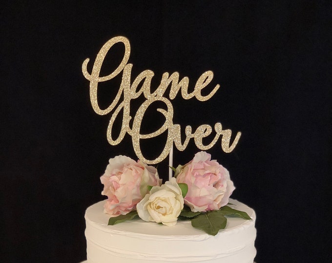 Game Over Wedding Cake Topper - Etsy